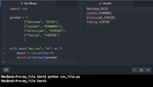 【Python】CSVファイルの読み込み、書き込み
