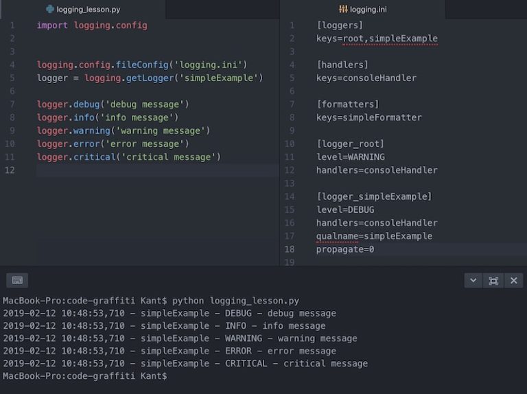 【Python】ロギングのコンフィグで環境設定- fileConfig(), dictConfig()